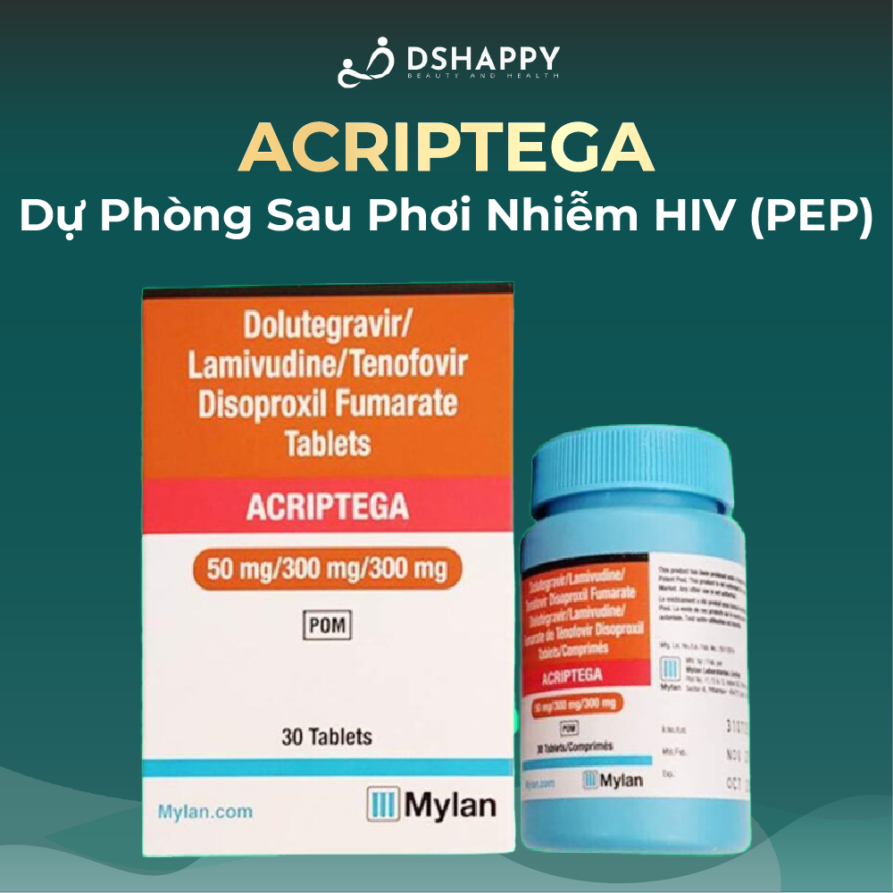 ACRIPTEGA DỰ PHÒNG SAU PHƠI NHIỄM HIV (PEP) - DsHappy